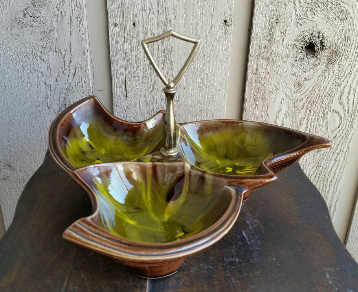 Vintage California Pottery Relish Dish Retro Dish Green - Etsy Nederland
