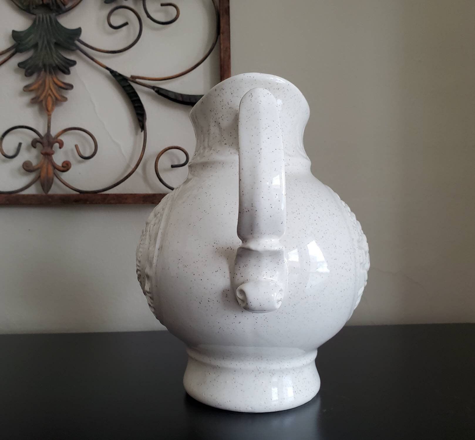 Vintage USA Mccoy Pottery Pitcher and Bowl With Turkey Design - Etsy