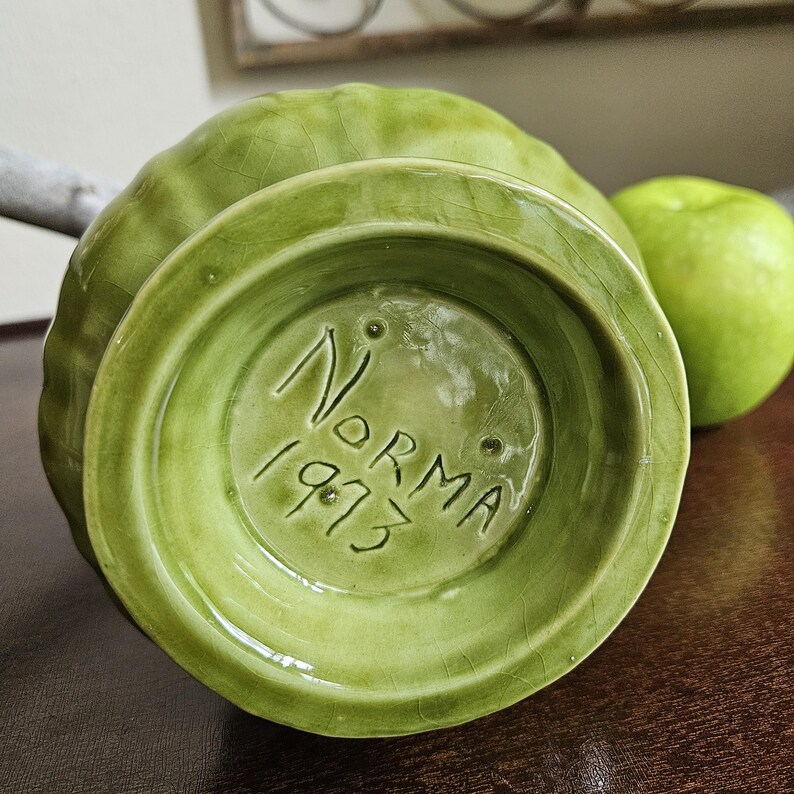 Vintage MCM Green Glazed Ceramic Pitcher With a Story to Tell - Etsy