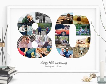 Number photo collage | Etsy