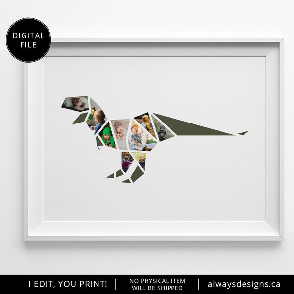 T Rex Photo Collage - Etsy