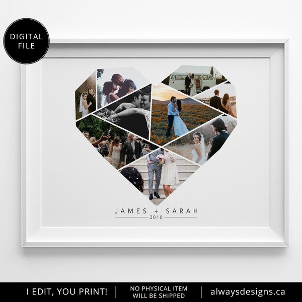 Heart Photo Collage - Etsy