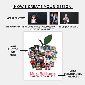 Custom Photo Collage, Teacher Gifts, Teacher Classroom Gift, End of ...