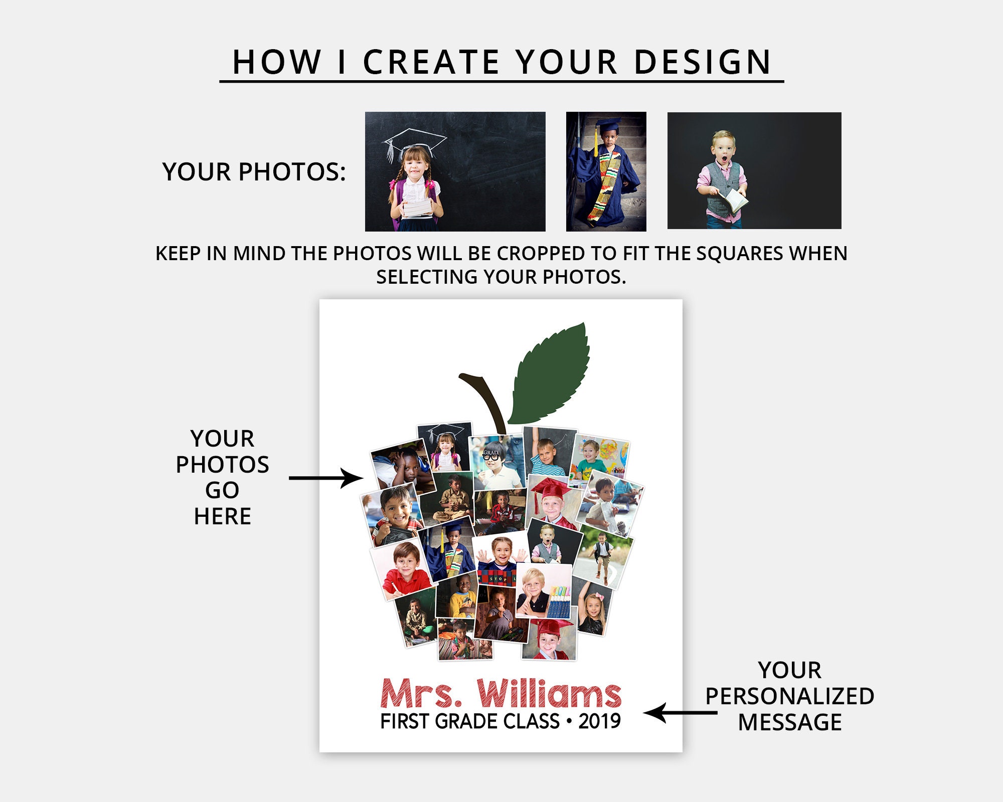 Custom Photo Collage Teacher Gifts Teacher Classroom Gift - Etsy