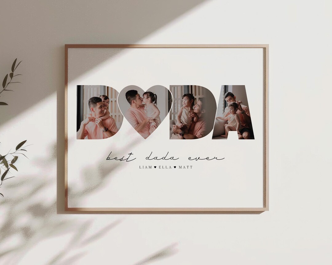 DADA Photo Collage Canva Template, DIY First Fathers Day Gift ...