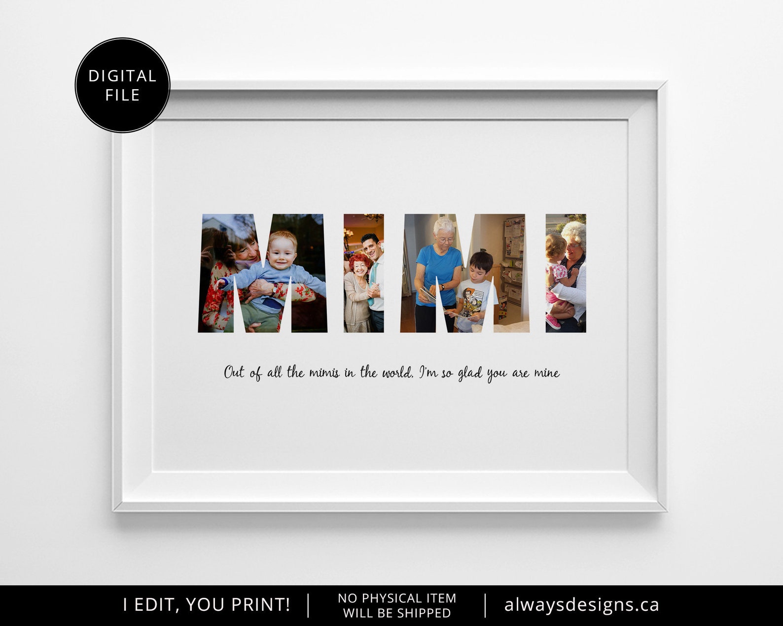 Custom Mimi Photo Collage Personalized Photo Collage Custom - Etsy