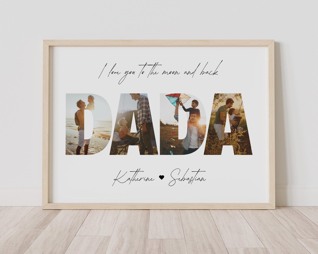 Printable DADA Photo Collage Canva Template, Personalized Fathers Day ...