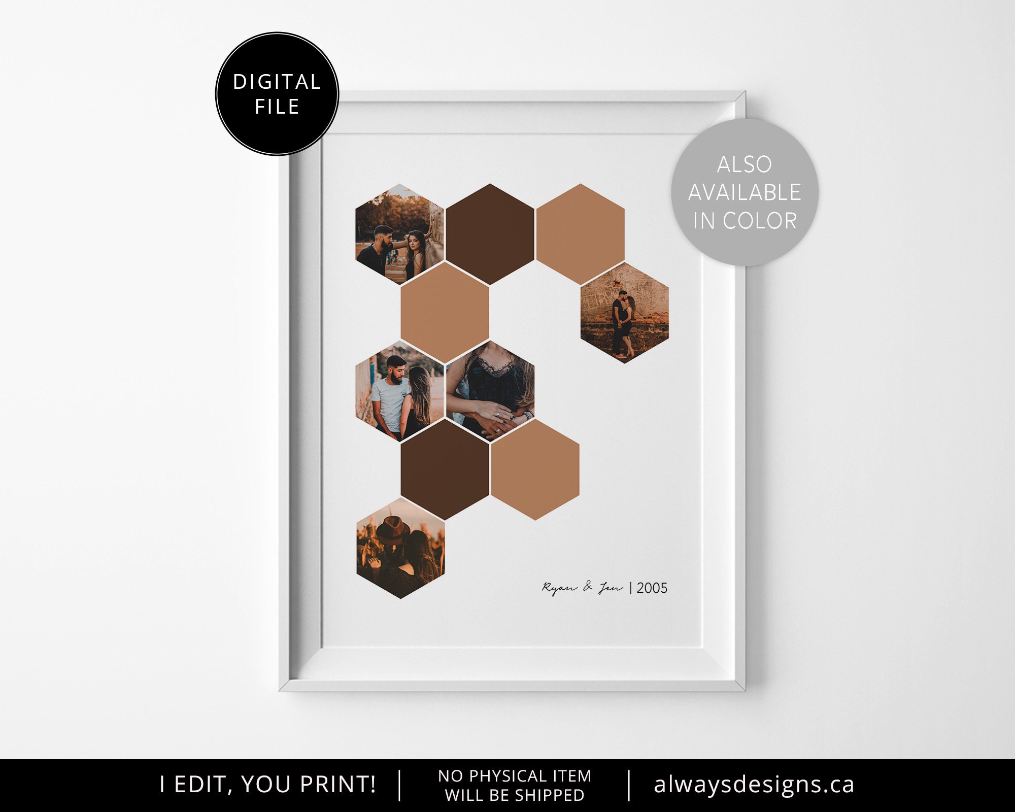 Hexagon Photo Collage Hexagon Art Hexagon Printable - Etsy Canada