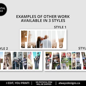 Personalized Word Photo Collage, Custom Picture Collage, Personalised ...