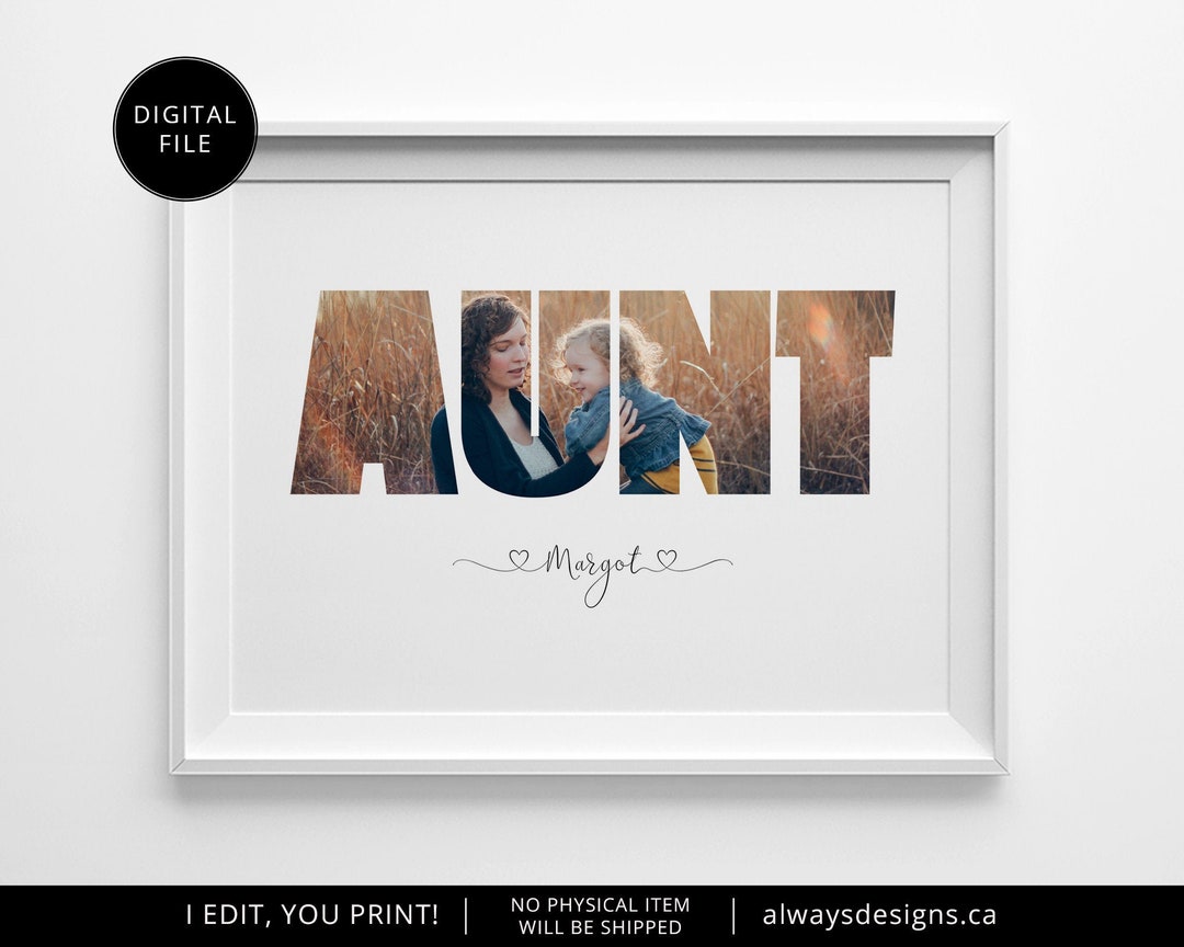 Personalized Aunt Photo Collage Aunt Picture Collage Auntie - Etsy