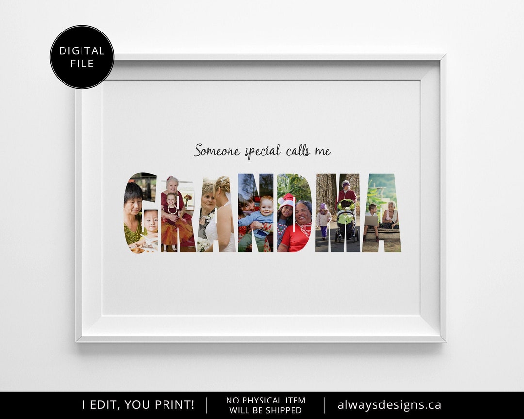 Custom Grandma Photo Collage Personalized Photo Collage - Etsy Canada