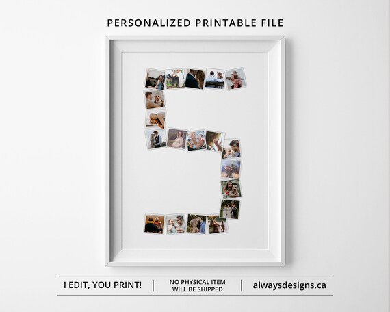 Other Assemblage Mixed Media & Collage Custom fifth anniversary gift ...