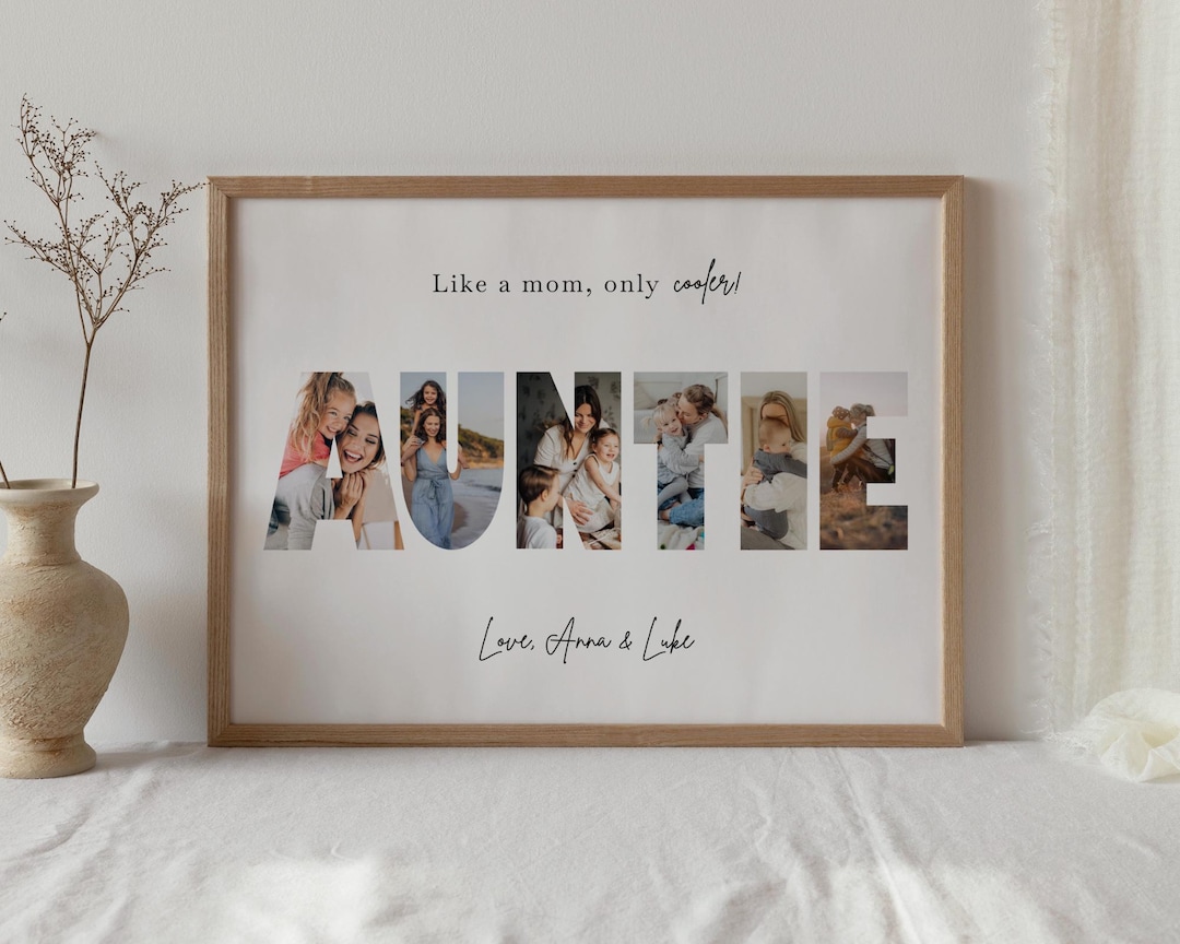 Custom Auntie Photo Collage Canva Template, Birthday Aunt Gift From ...