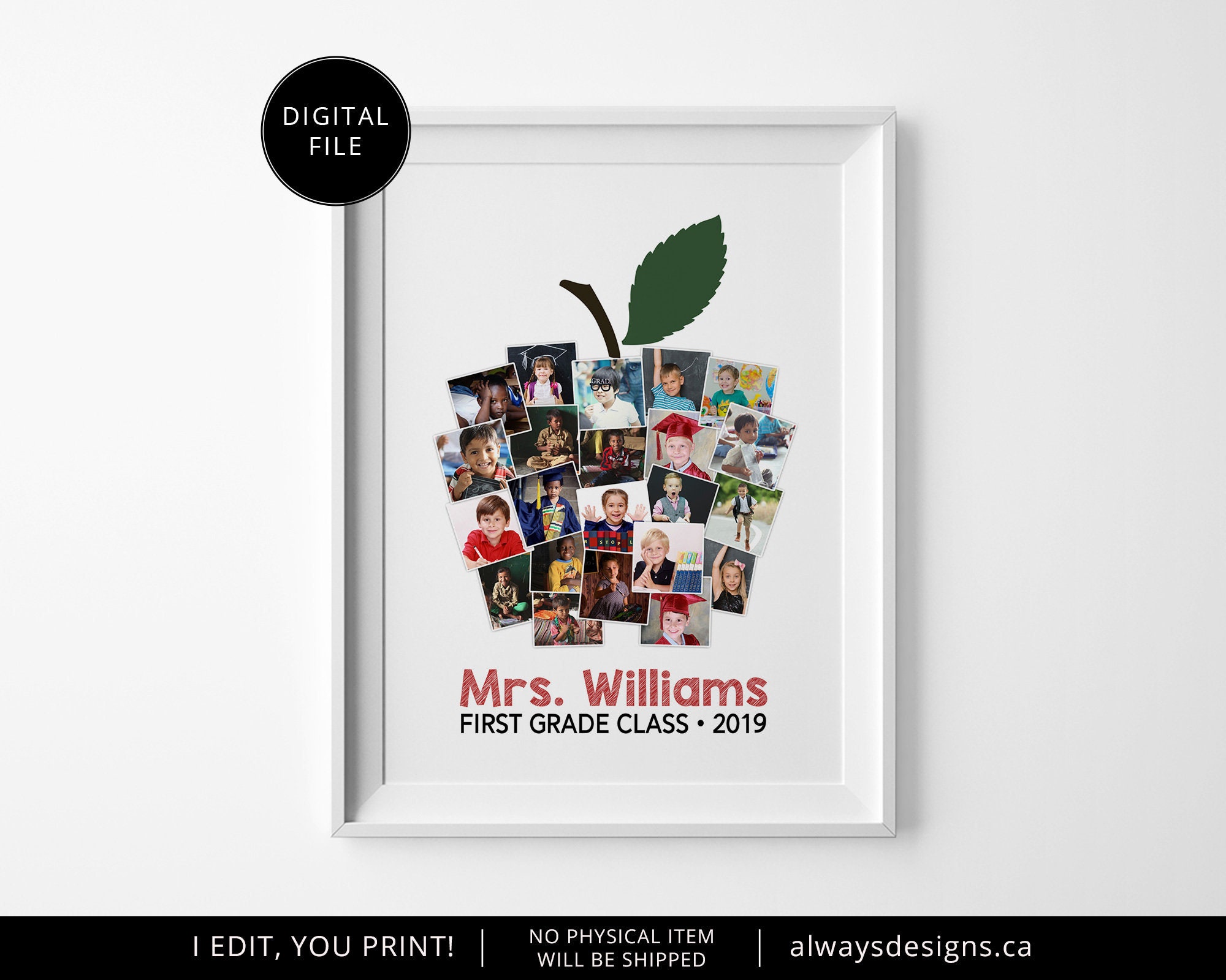 Custom Photo Collage Teacher Gifts Teacher Classroom Gift | Etsy