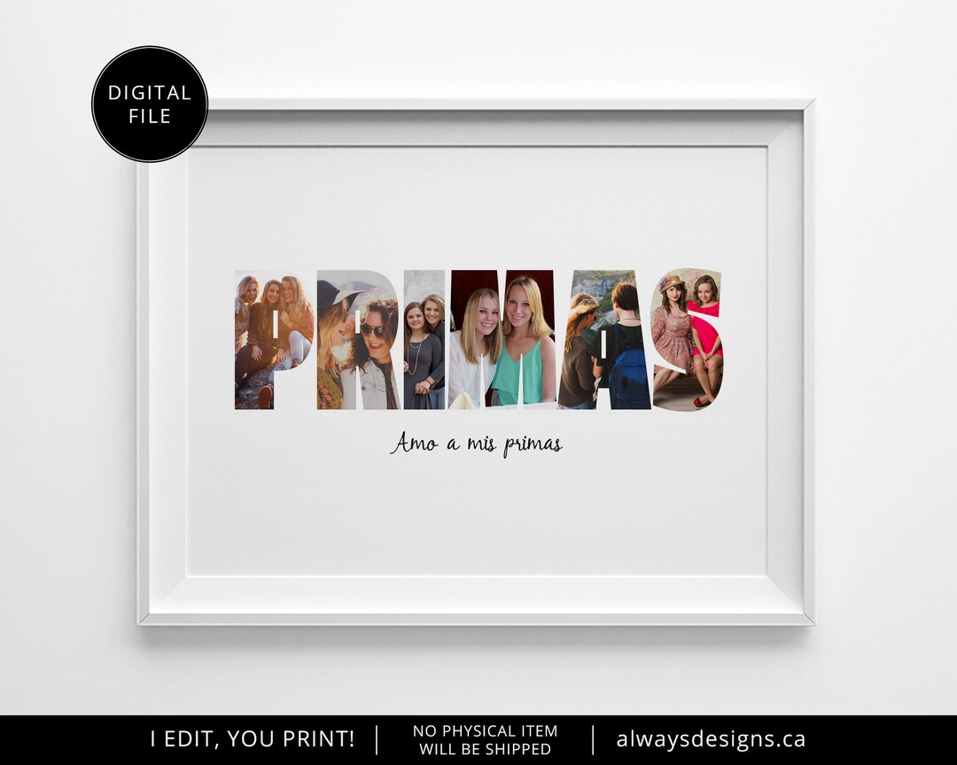 Primas Photo Collage, Cousins Picture Collage, Cousin Gifts, Cousins ...