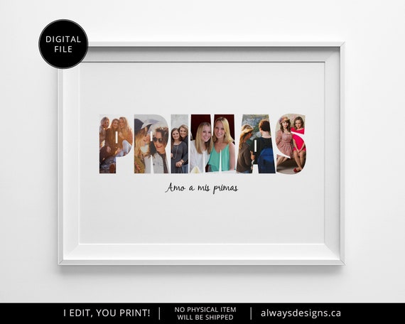 Primas Photo Collage Cousins Picture Collage Cousin Gifts | Etsy