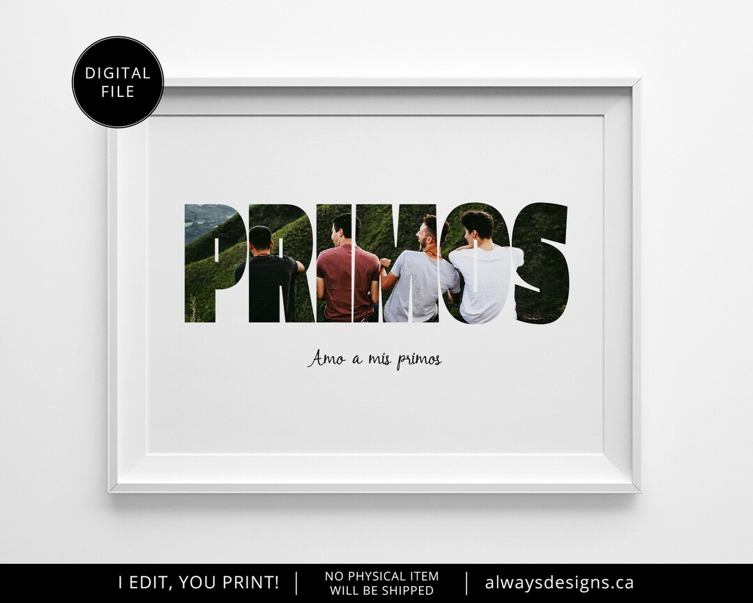 Primos Photo Collage, Cousins Picture Collage, Cousin Gifts, Cousins ...