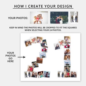 21st Birthday Photo Collage 21st Anniversary Photo Collage | Etsy