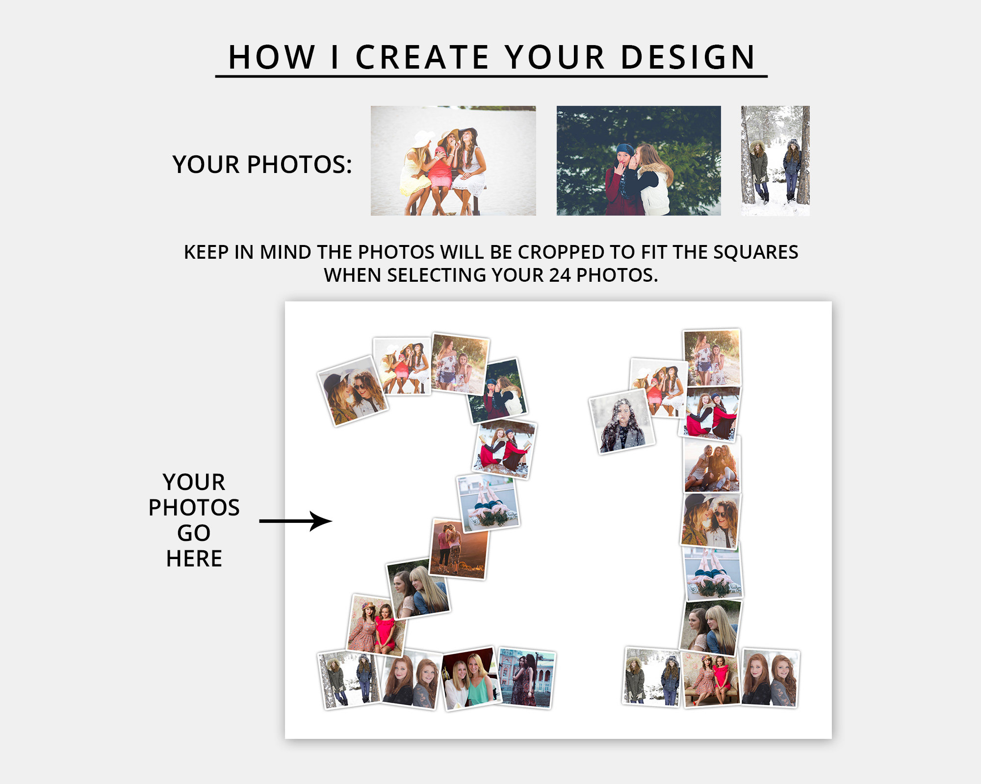 21st Birthday Photo Collage 21st Anniversary Photo Collage | Etsy