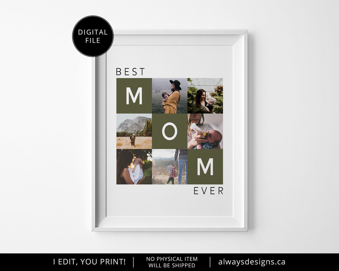 Personalized Mom Photo Collage Mother's Day Gift Mothers - Etsy