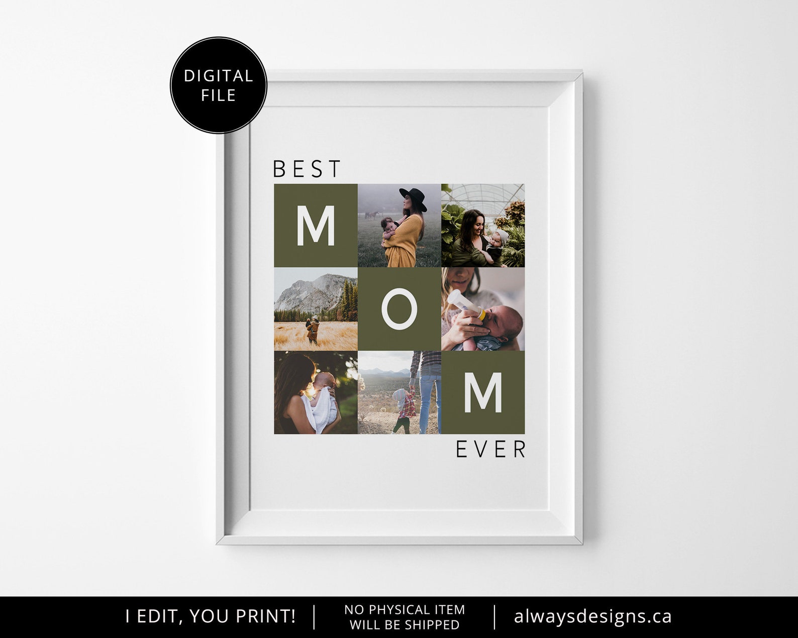Personalized Mom Photo Collage Mother's Day Gift Mothers - Etsy