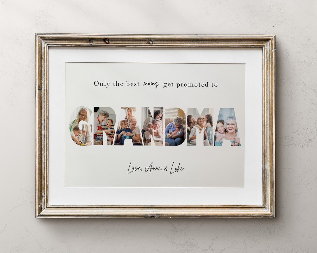Custom Grandma Photo Collage Canva Template, Personalized Gift for ...