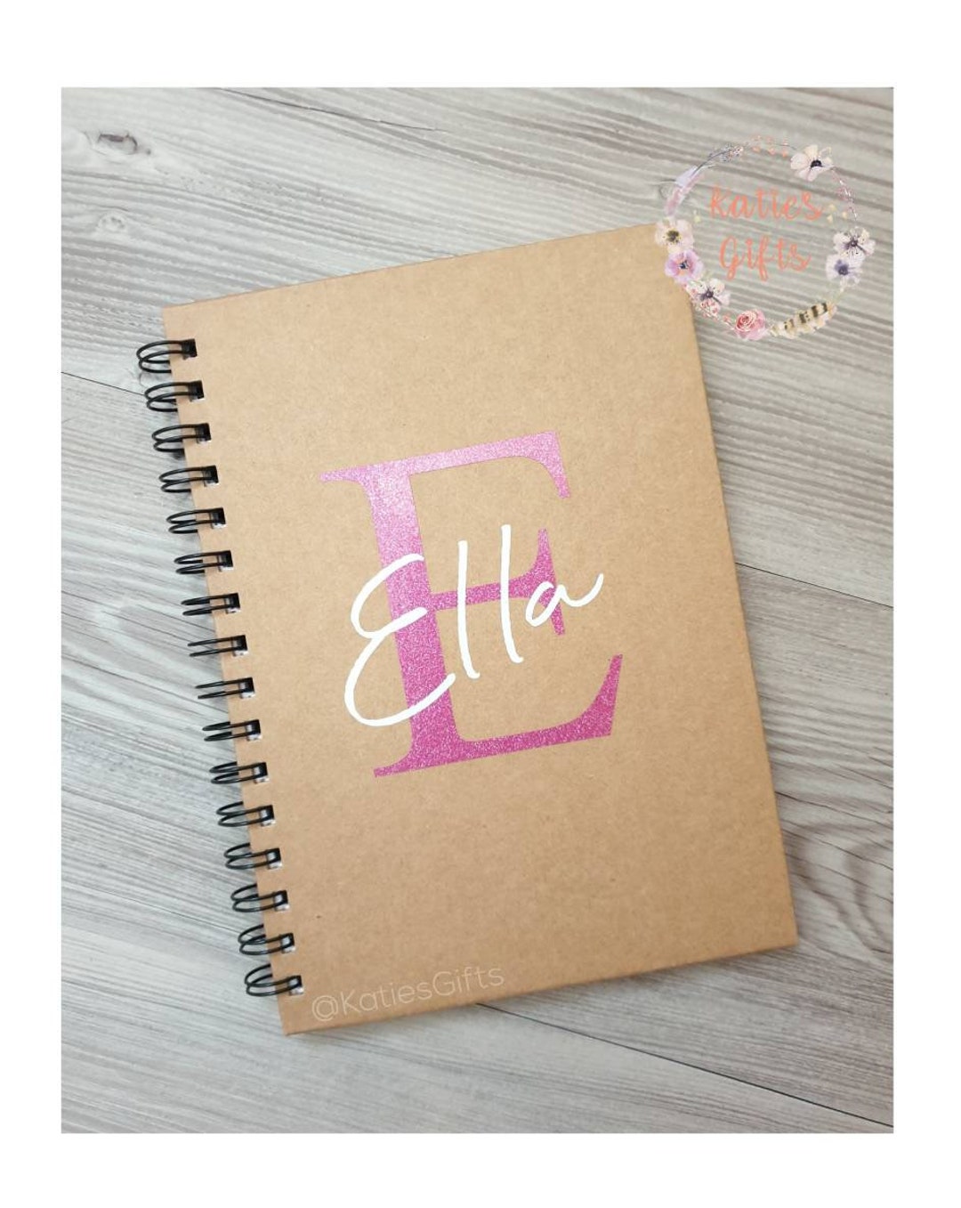 Personalised Notebook, Initial and Name Notepad, Stationery, Notes ...
