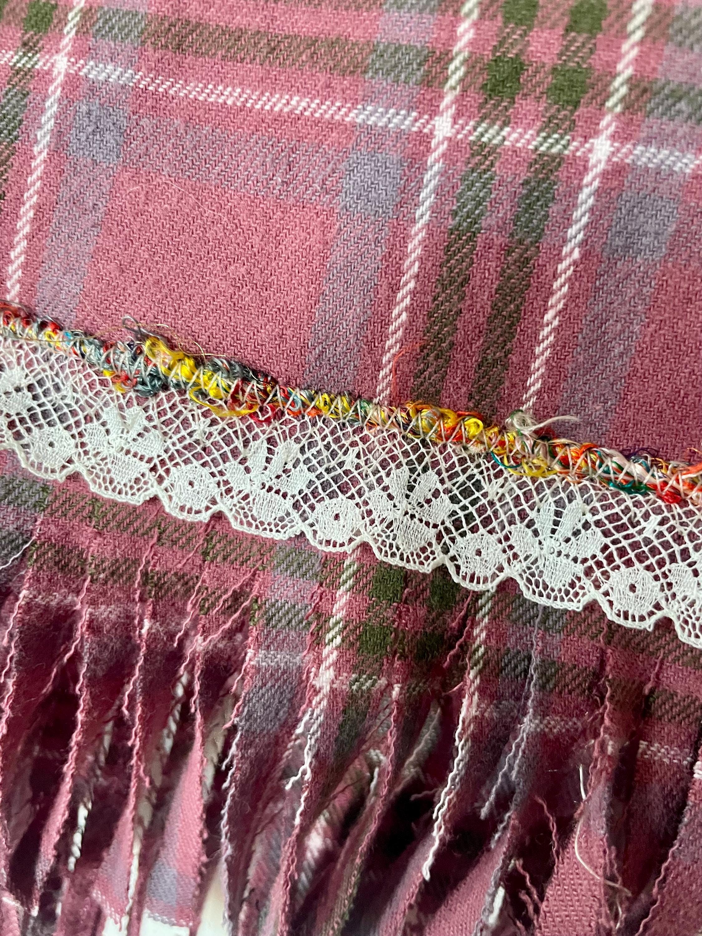 Upcycled Plaid Floral Fringed Flannel Shirt/jacket - Etsy