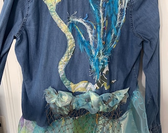 Mermaid Jacket Jean Girls Patch Jacket Custom Mermaid Girls Jacket ...