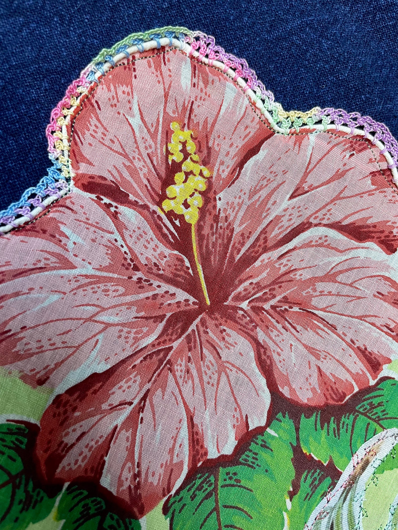 Upcycled Denim Jacket With Birds - Etsy