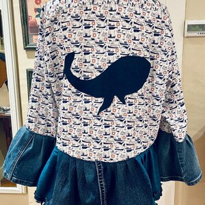 Upcycled Nautical Jacket With a Whale Applique. - Etsy