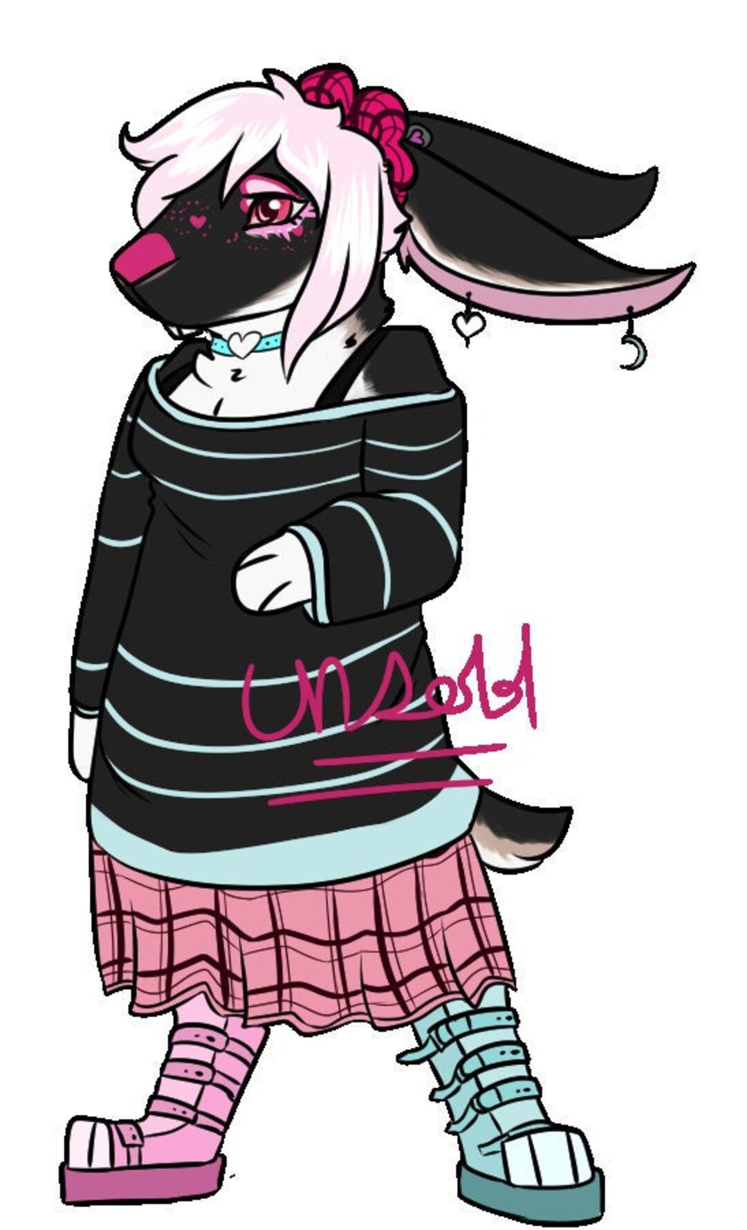 Pastel Goth Bunny Fursona Adopt - Etsy
