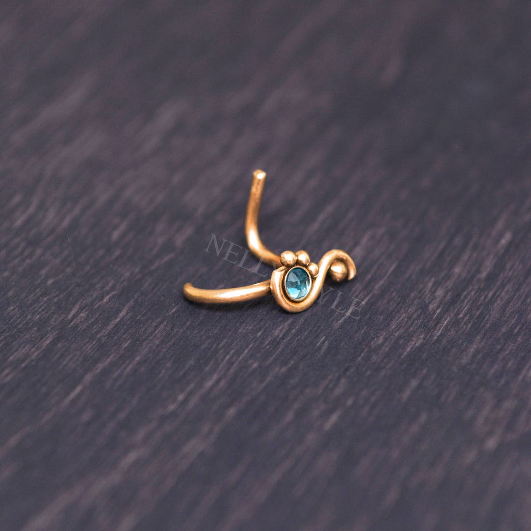 Surgical Steel Nose Stud 18g With CZ - Stainless Steel Nose Jewelry - Etsy