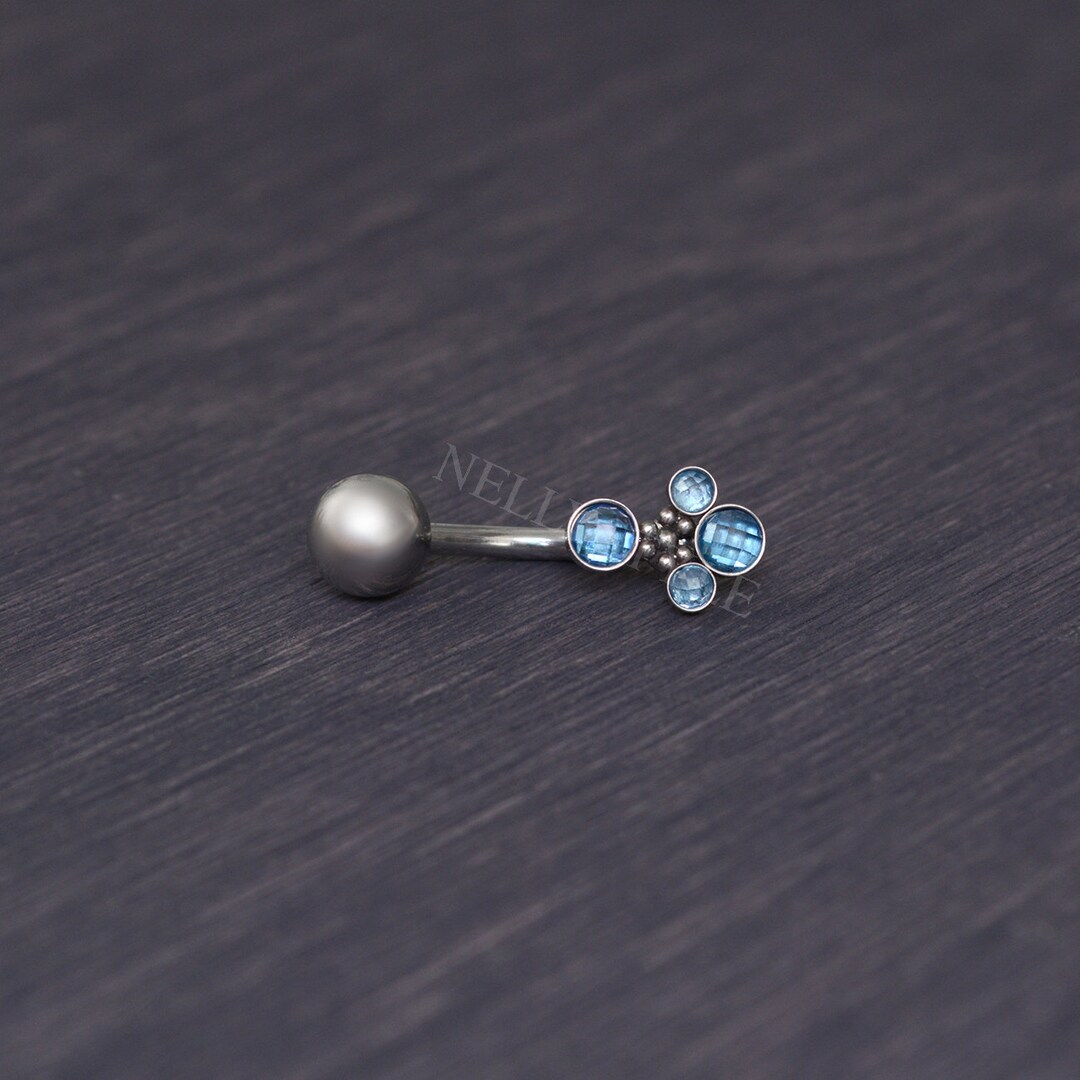 Surgical Steel Belly Button Ring - Navel Ring 14 Gauge, Belly Button ...