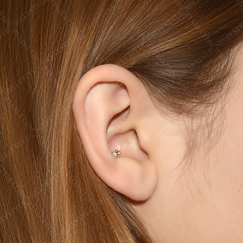 Labret Jewelry - Tragus Piercing Stud, 316L Surgical Steel Cartilage ...