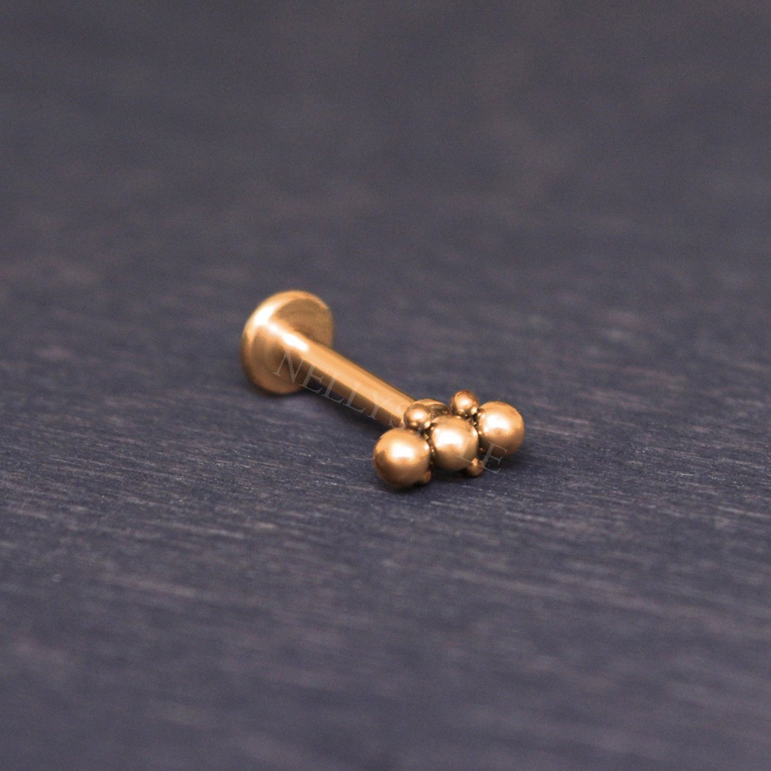 Labret Stud - 316L Surgical Steel Lip Stud Flat Back, Monroe Jewelry ...