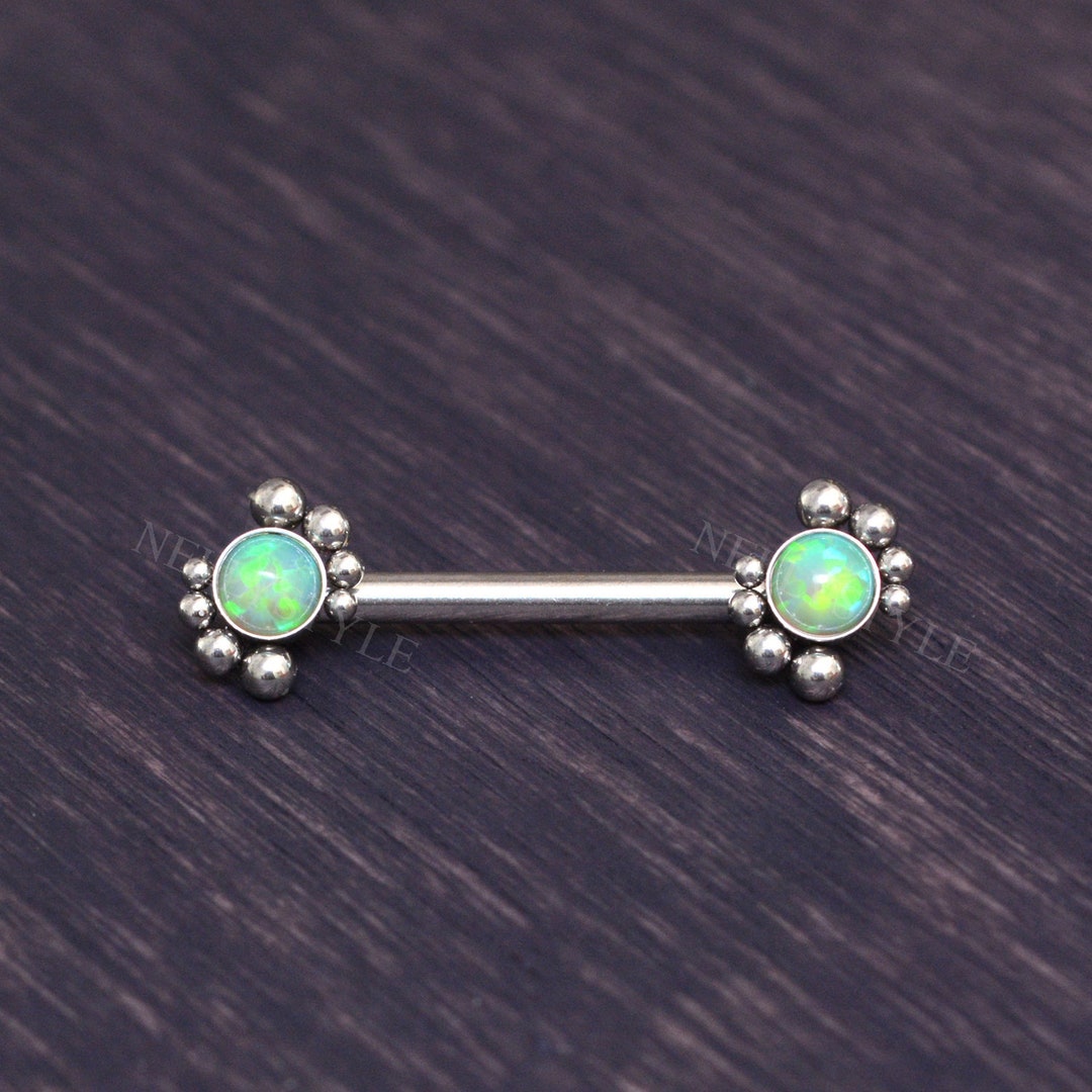 Titanium Nipple Barbell - Nipple Ring 14g, Nipple Piercing Jewelry - Etsy