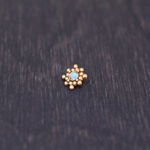 Dermal Jewelry With Opal Stone - 316L Surgical Steel Dermal Top ...