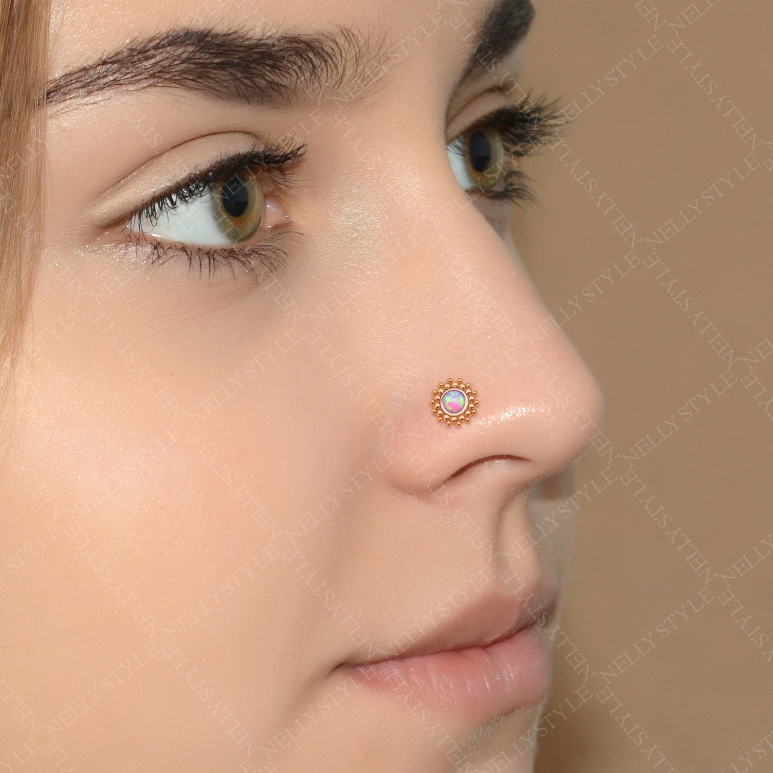 Opal Nose Stud Earring - Nose Ring Surgical Steel, Nose Jewelry - Etsy