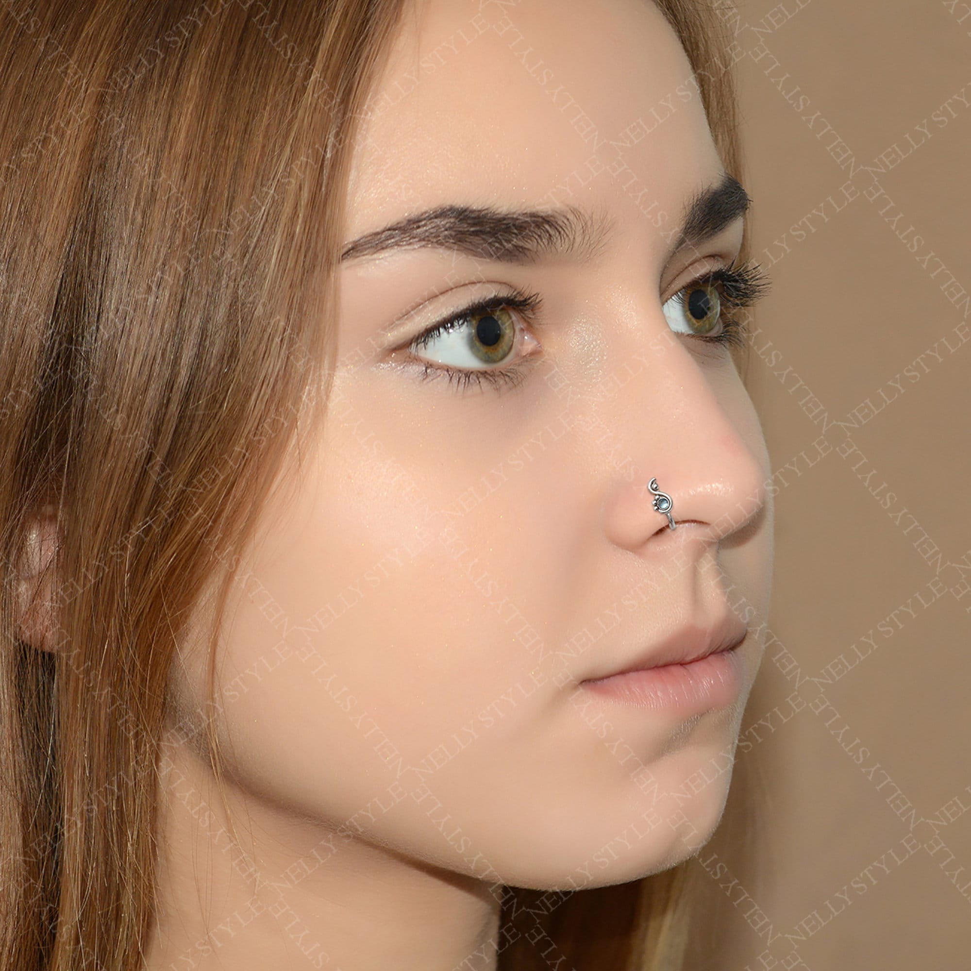 Implant Grade Titanium Nose Stud 18g with CZ Titanium Nose | Etsy
