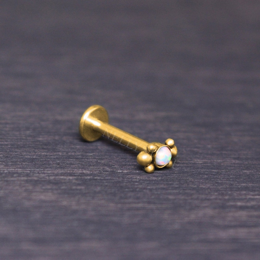 Labret Surgical Steel - Lip Jewelry With Opal, Monroe Lip Ring, Medusa ...