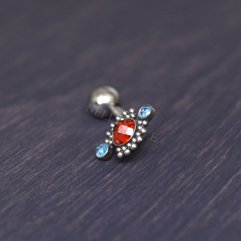 Surgical Steel Belly Jewelry - Navel Ring With CZ Stone, Belly Button ...