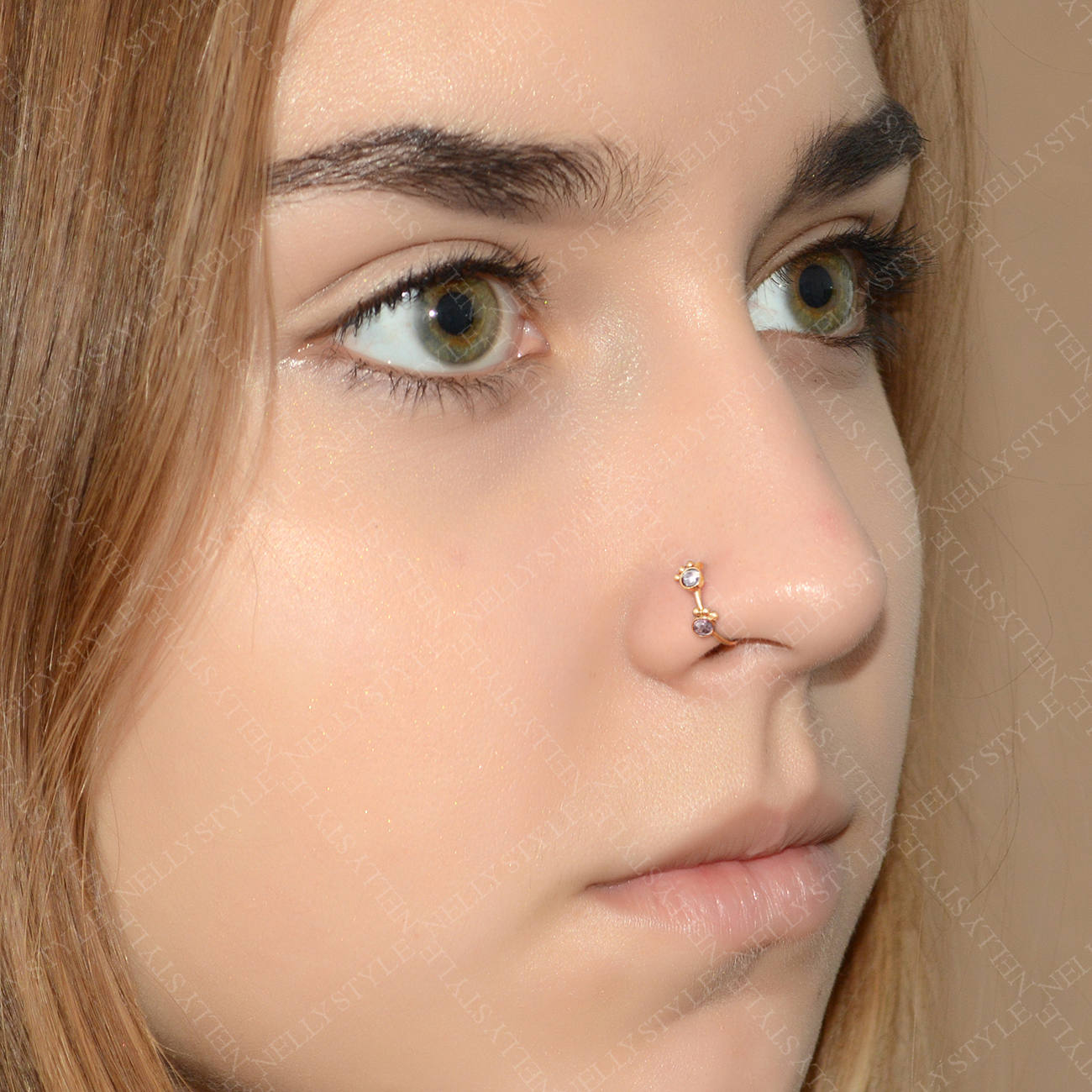Edelstahl Nasenring mit CZ Stein Nasenschmuck - Etsy.de