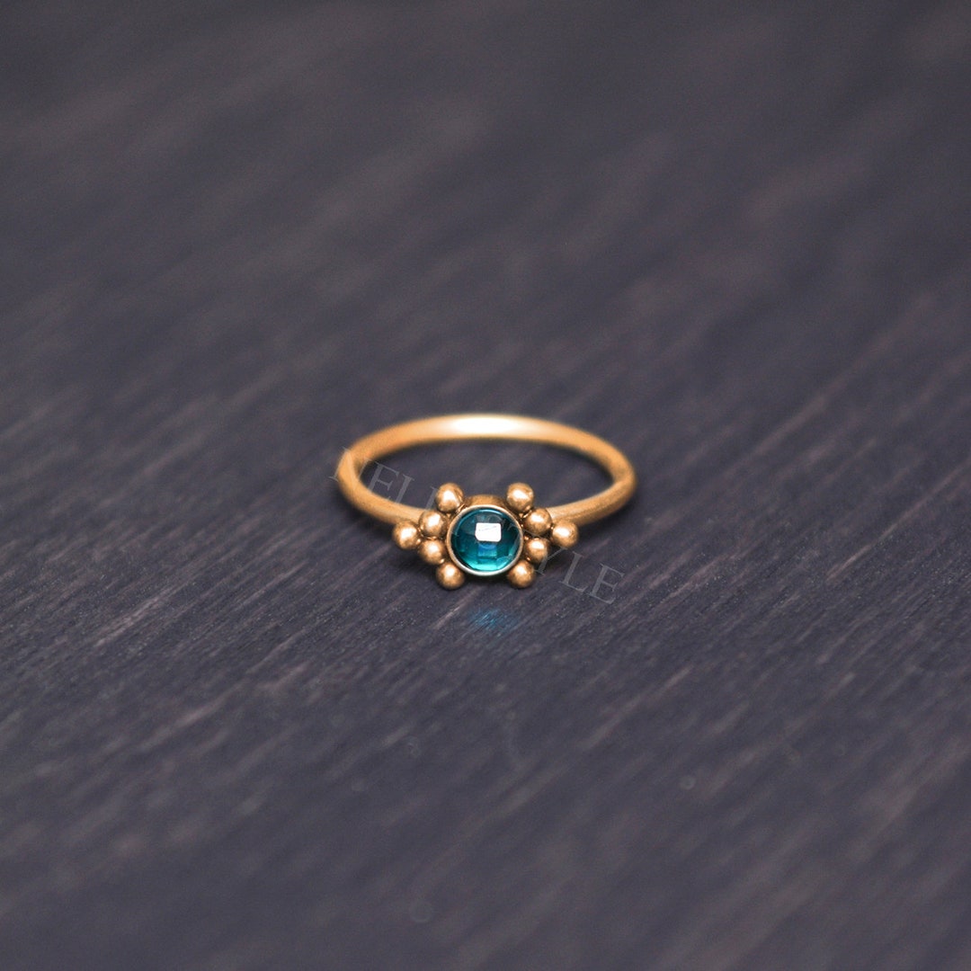 Surgical Steel Nose Ring 18g With CZ - Nose Hoop - Etsy