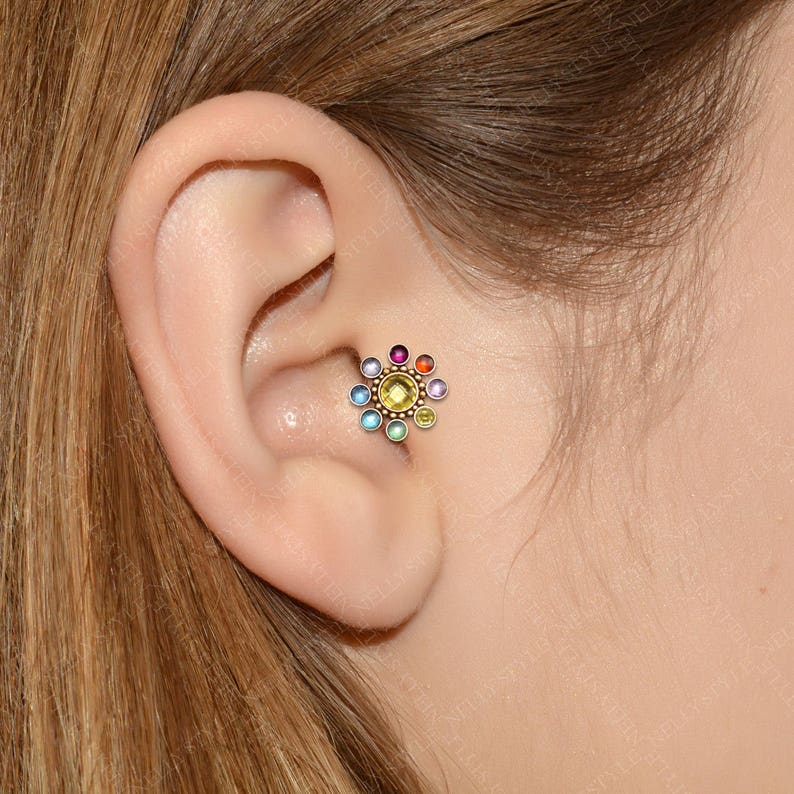 Cartilage Earring Jewelry - Surgical Steel Tragus Piercing, Helix Stud ...