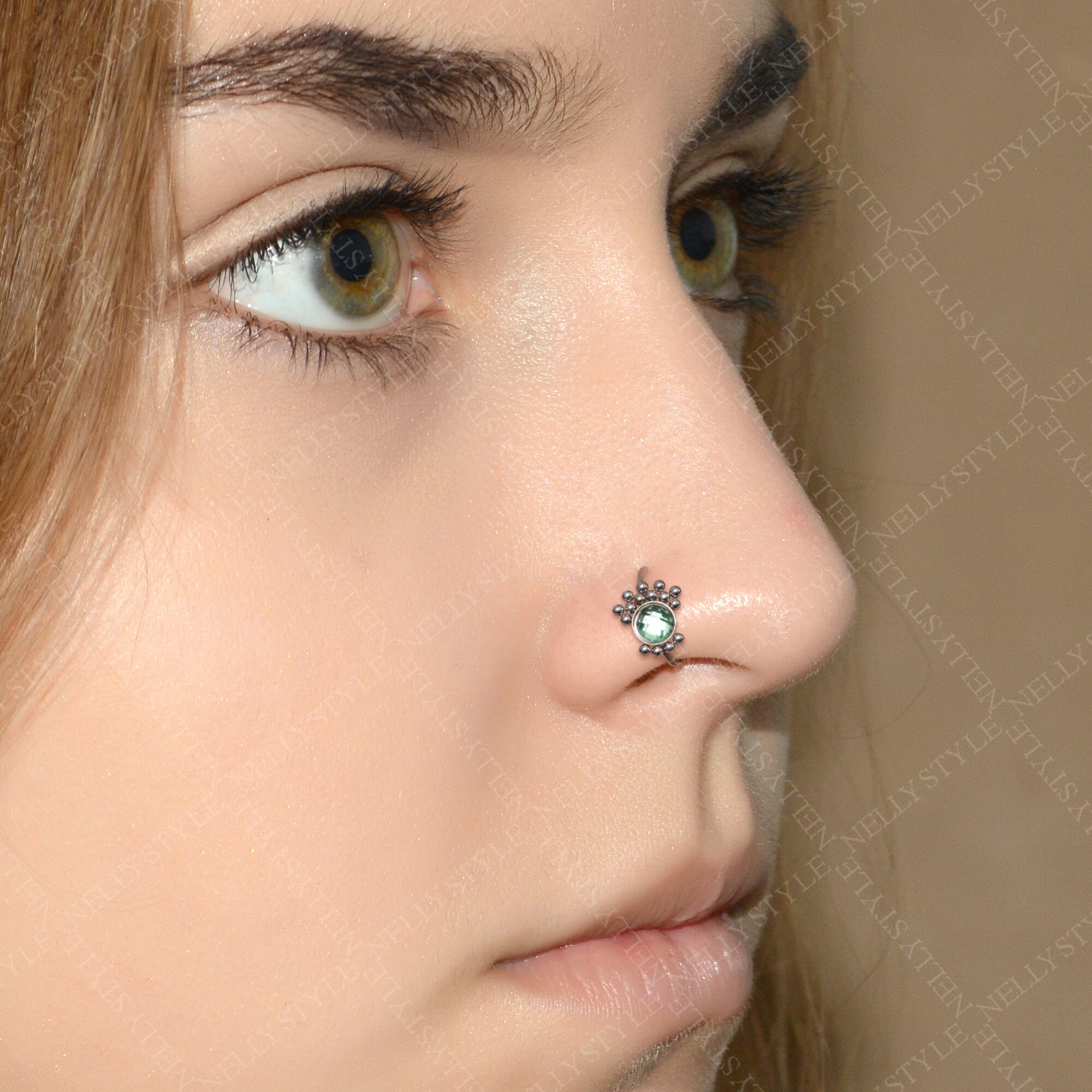 CZ-Nasenring-Ohrring – Nasenschmuck aus Titan in Implantatqualität ...