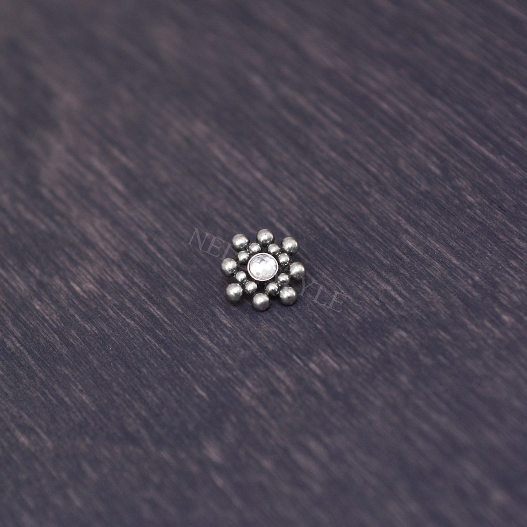 Surgical Steel Dermal Top - Dermal Body Piercing Jewelry With CZ - Etsy