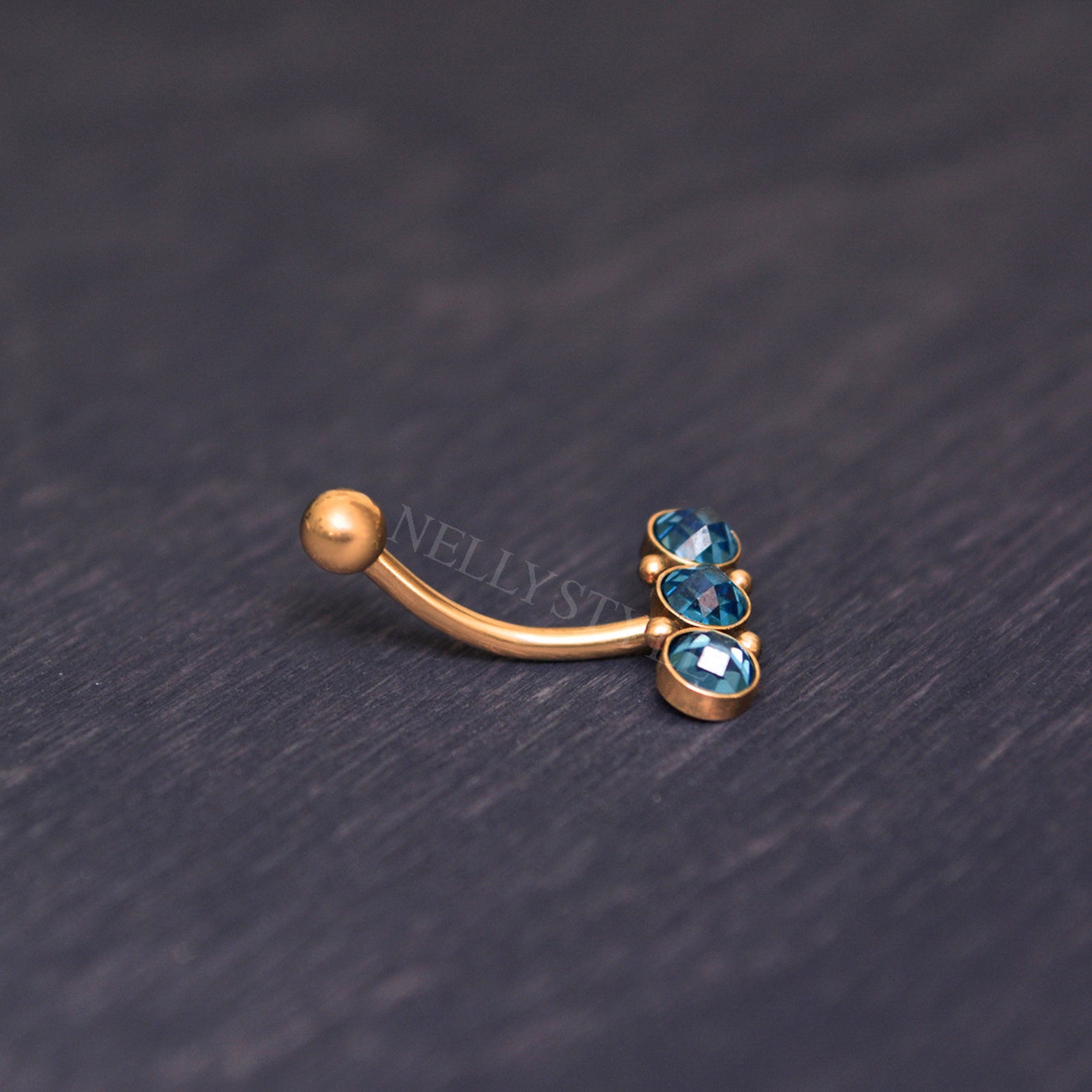 Surgical Steel Eyebrow Curved Barbell - Externally Threaded Rook ...