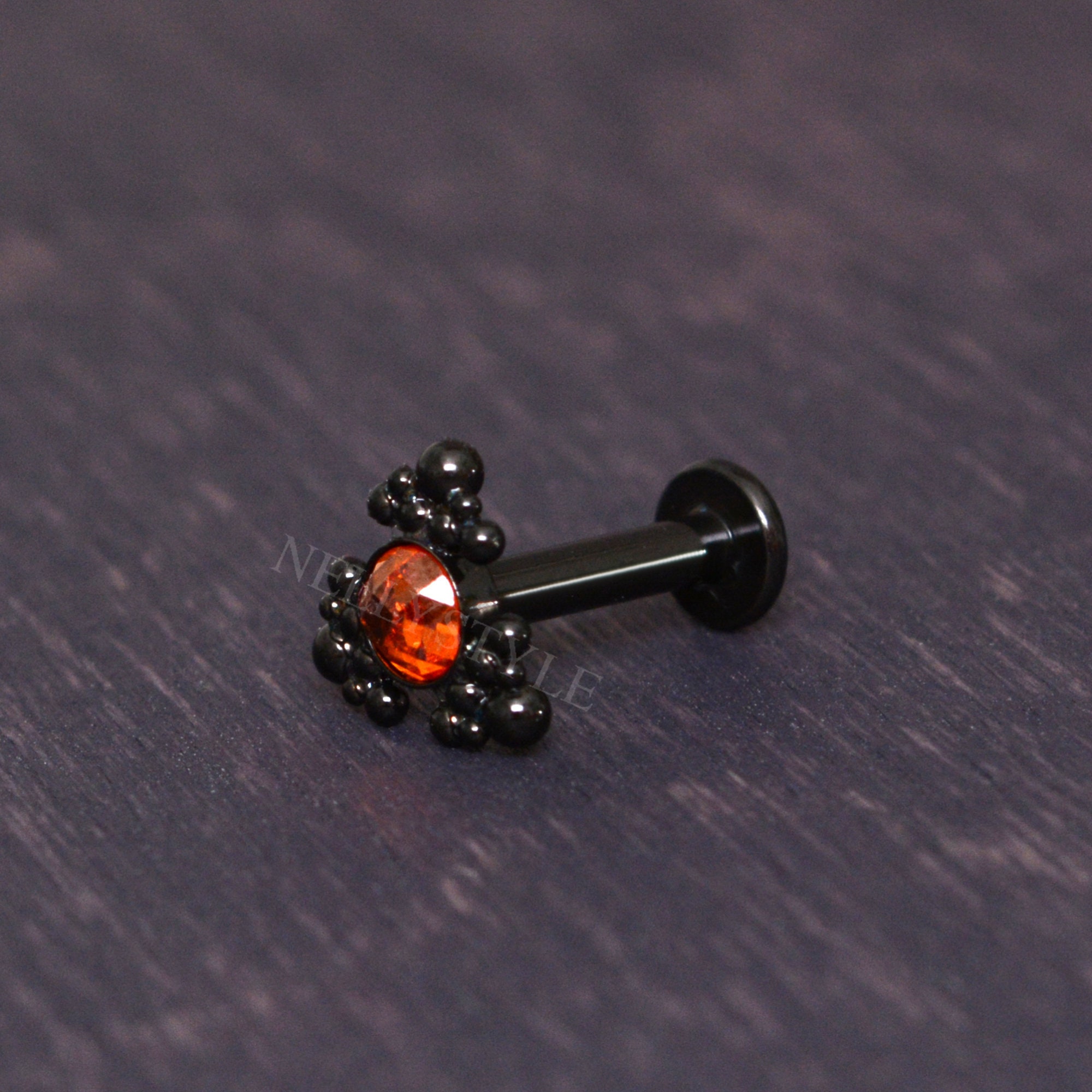 Labret Surgical Steel Lip Jewelry with CZ Monroe Lip Ring | Etsy