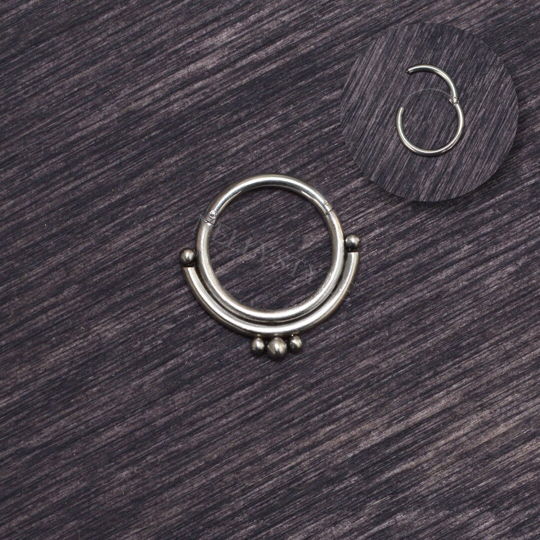 Implant Grade Titanium Septum Jewelry 16g - Septum Clicker, Daith ...